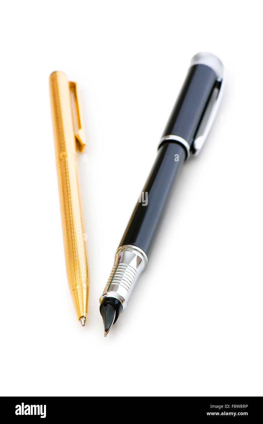 Writing pen isolated on the white background Stock Photo - Alamy