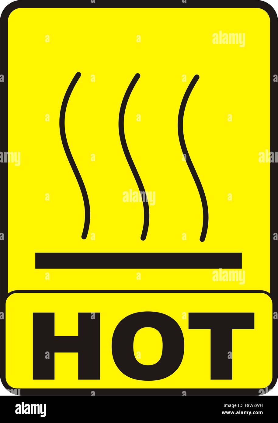 Hot Surface Sign Stock Photo - Alamy