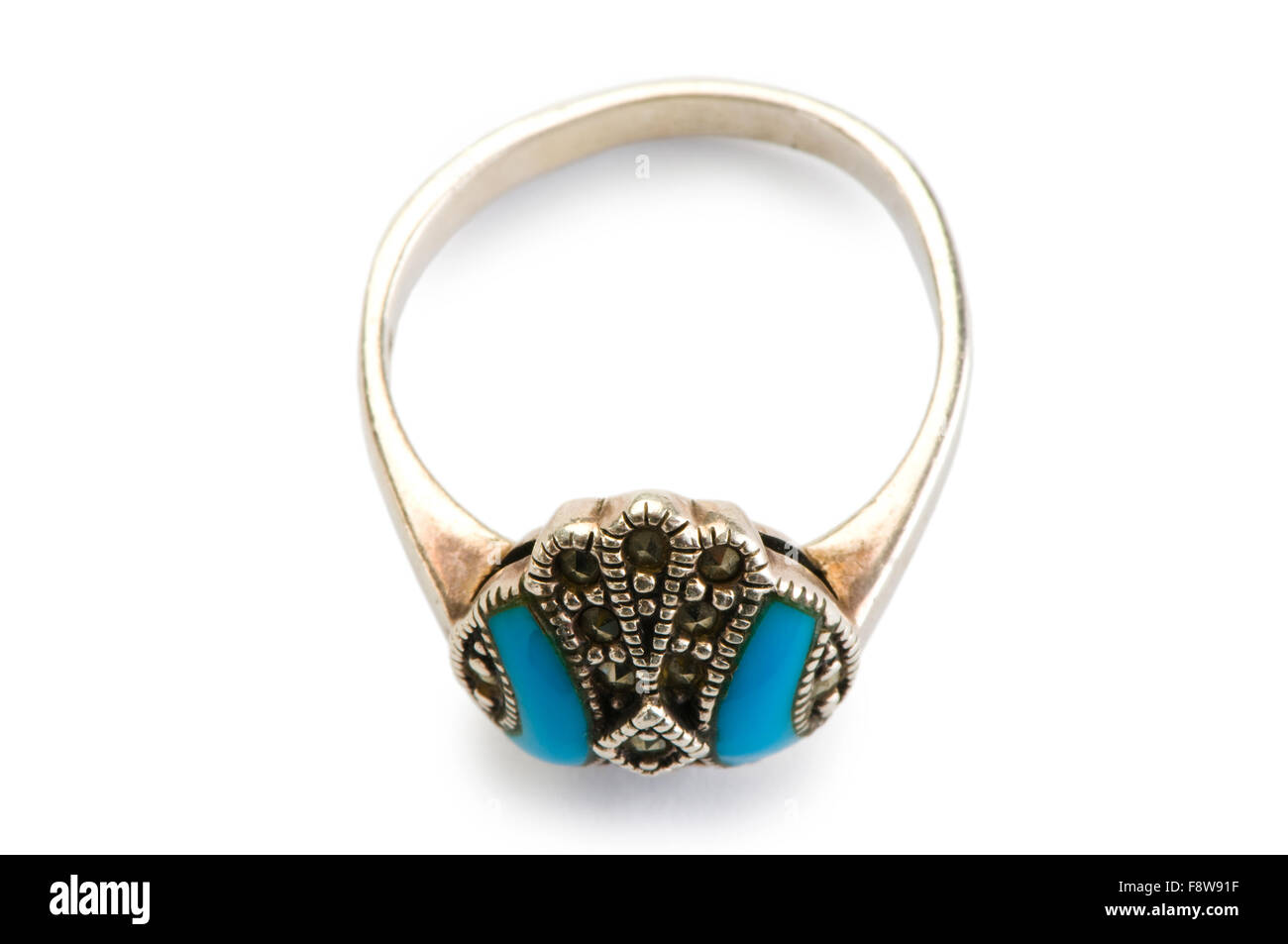 Jewellery ring isolated on the white background Stock Photo - Alamy