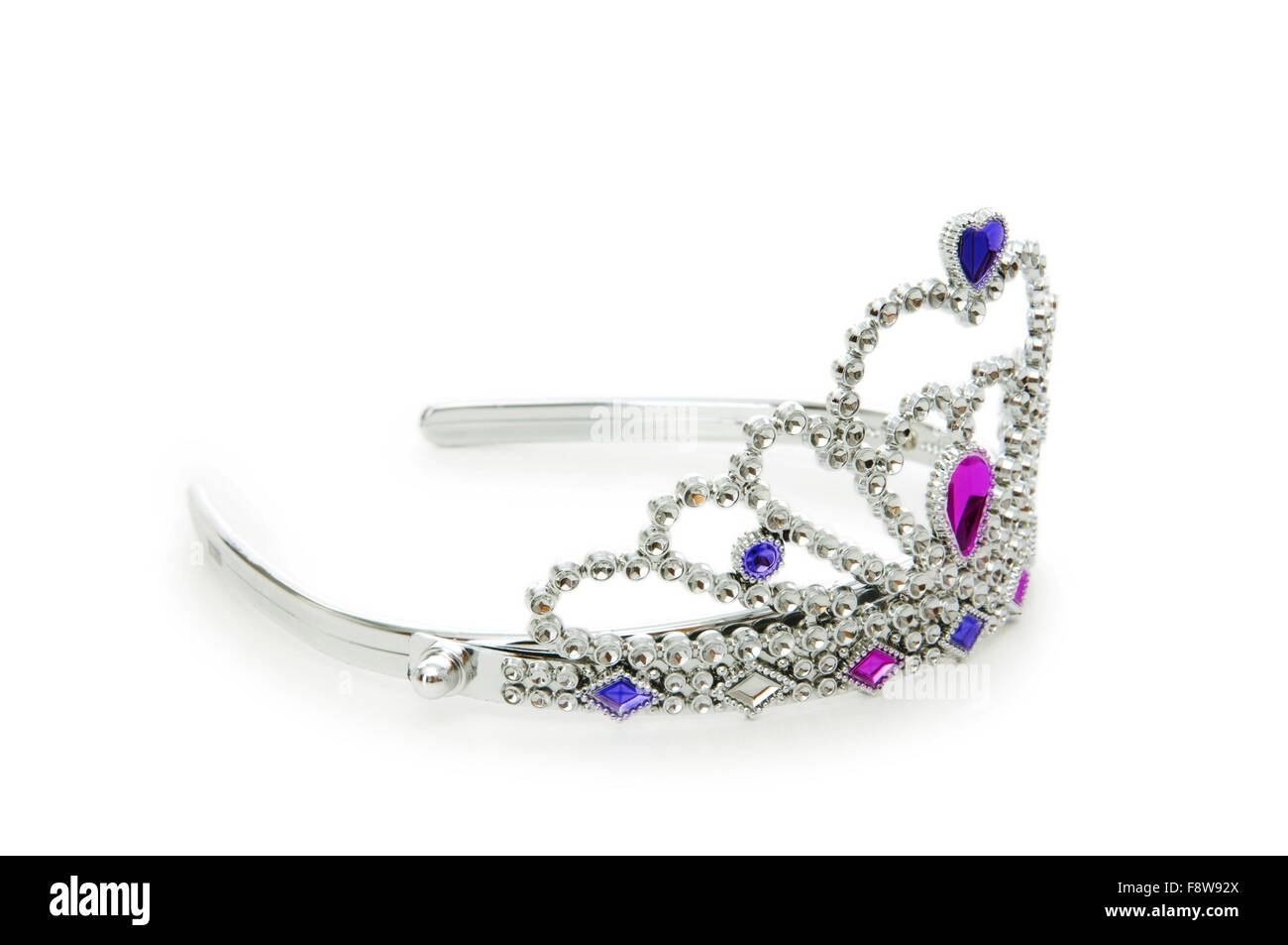 Silver diadem isolated on the white background Stock Photo - Alamy