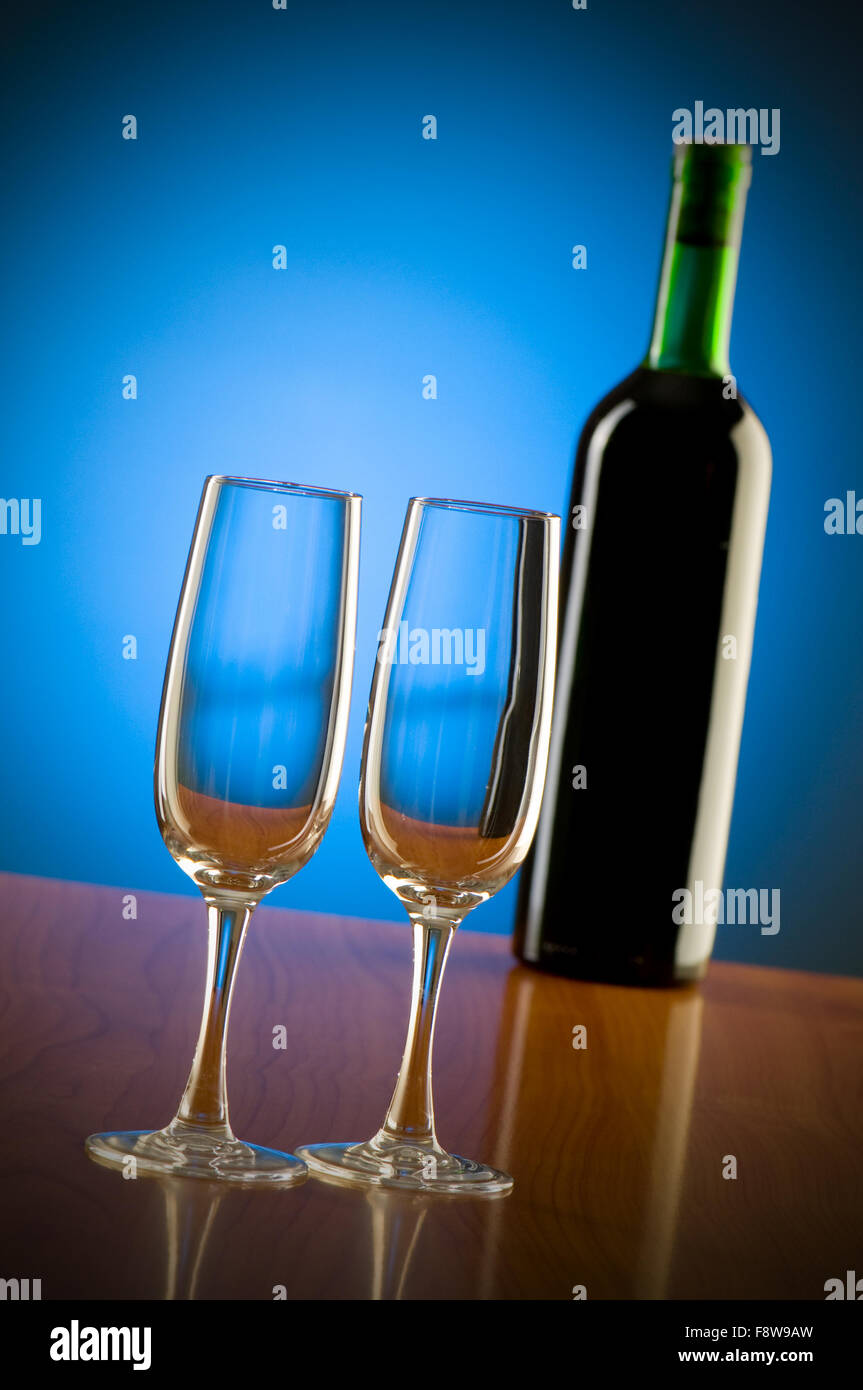 Wine concept with gradient background Stock Photo - Alamy