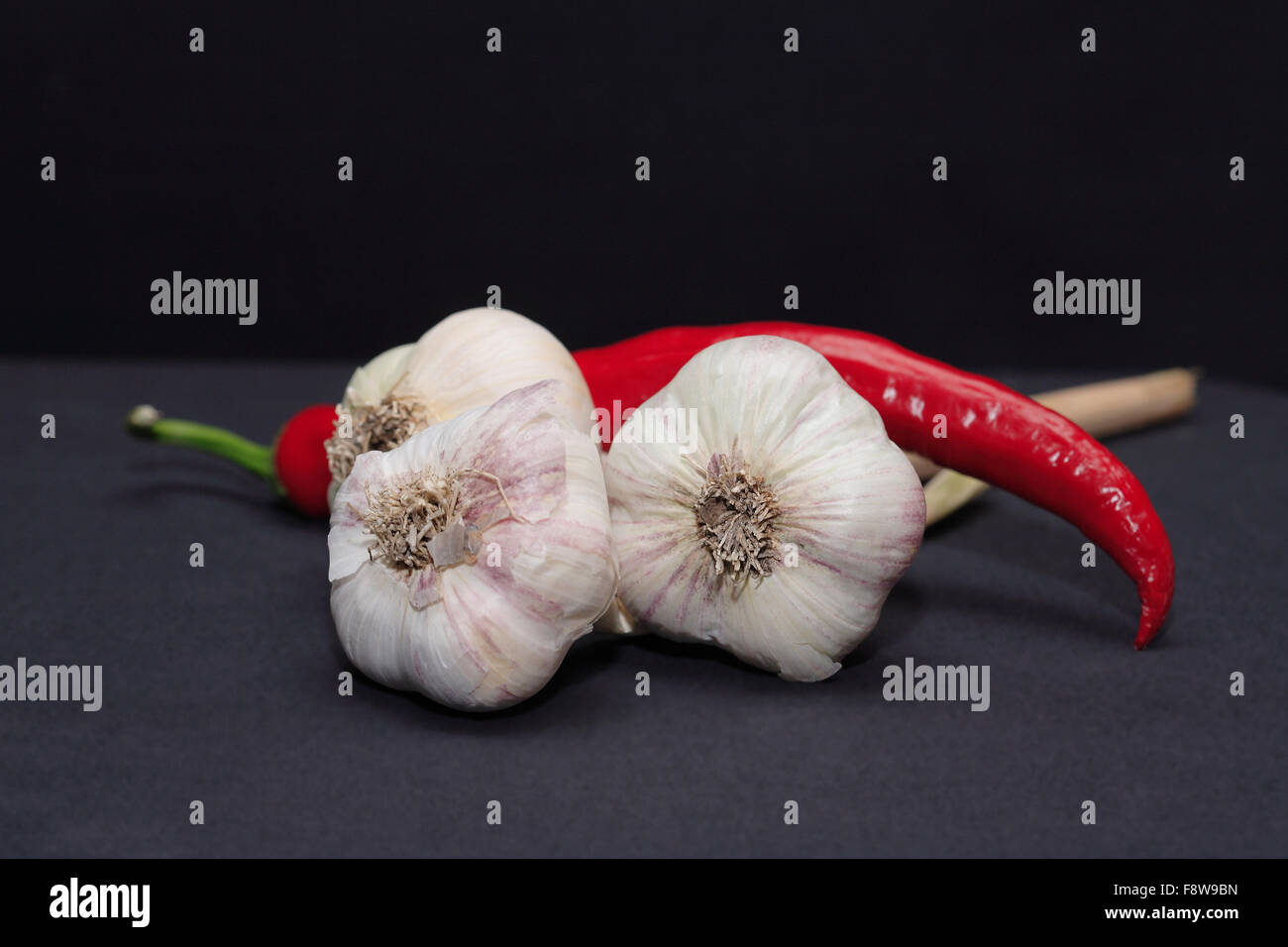 Garlic And Pepper Stock Photo - Alamy