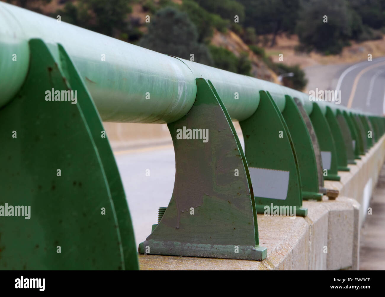 Bridge pedestrian guard rail Stock Photo - Alamy