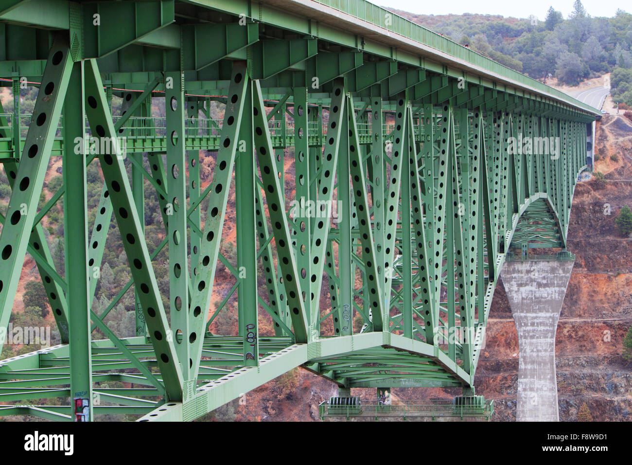 Long tall bridge bottom Stock Photo - Alamy