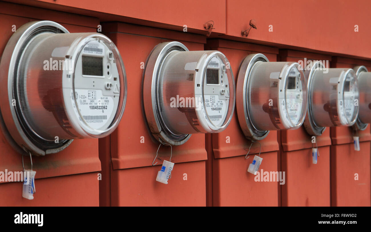 Group of electric meters hi-res stock photography and images - Alamy