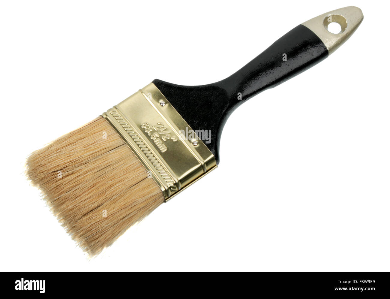 Single brush with black wood handle Stock Photo - Alamy