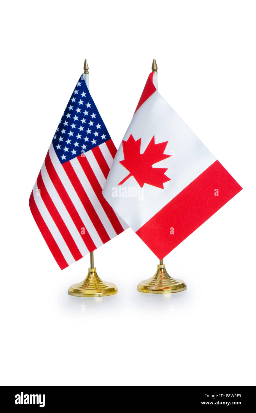 English speaking countries flags isolated on white Stock Photo - Alamy