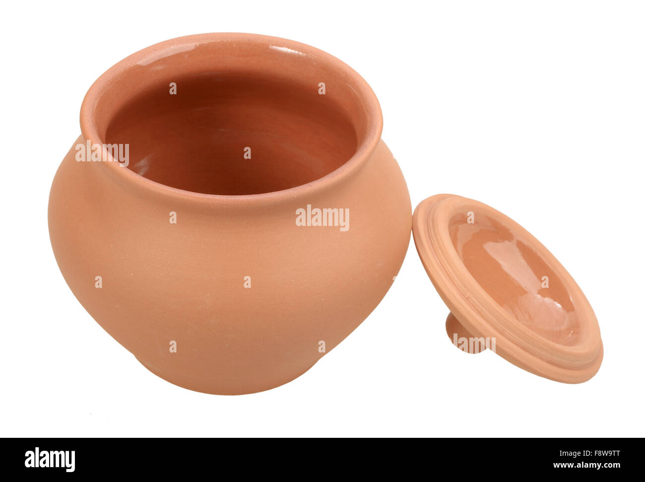 Single open empty ceramic pot Stock Photo - Alamy