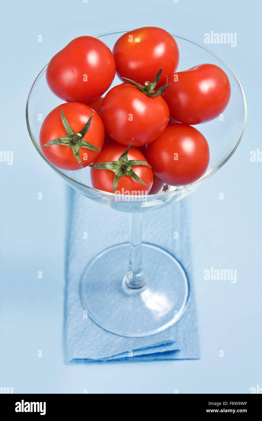 Cherry tomatoes in glass Stock Photo - Alamy