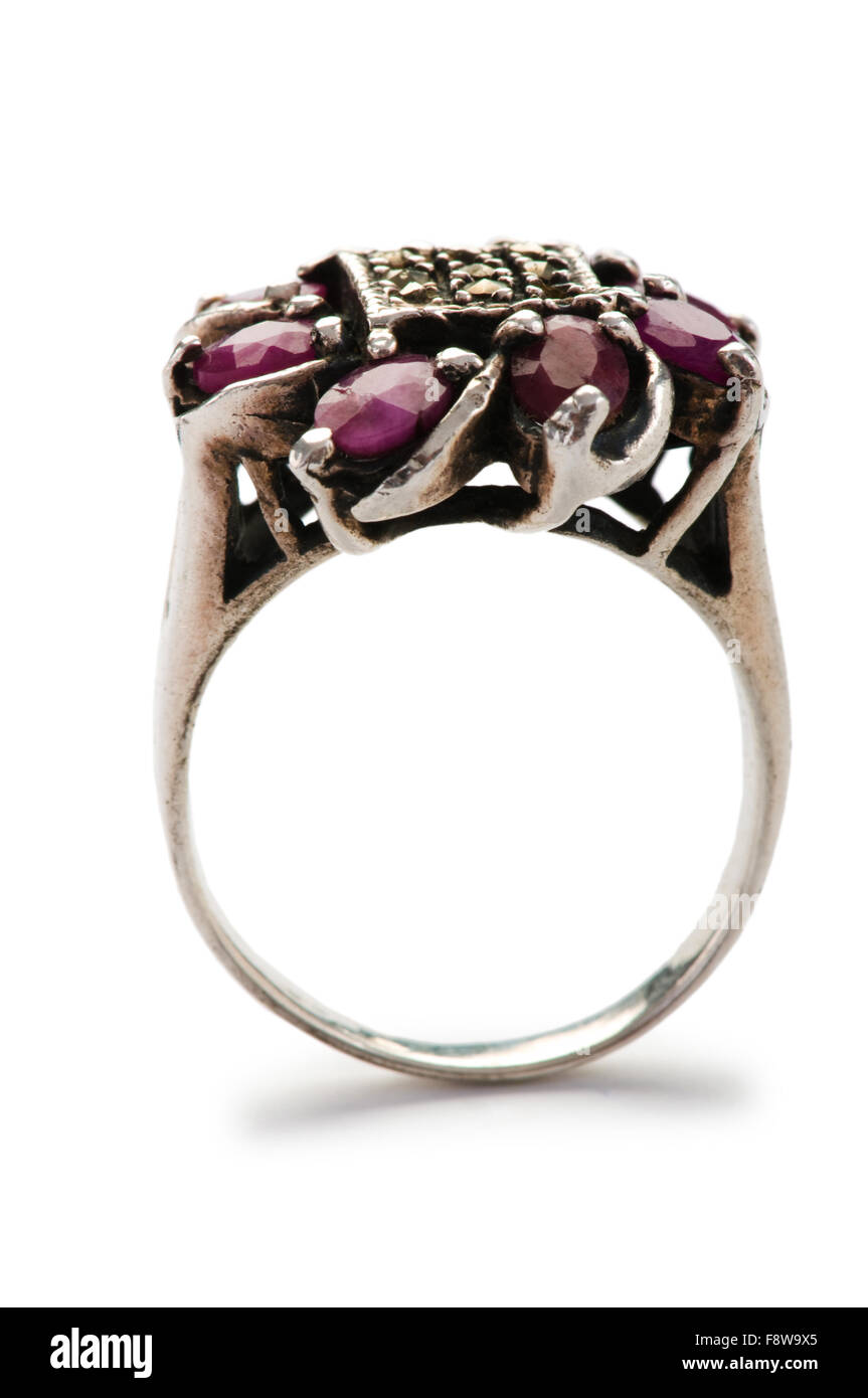 Jewellery ring isolated on the white background Stock Photo - Alamy