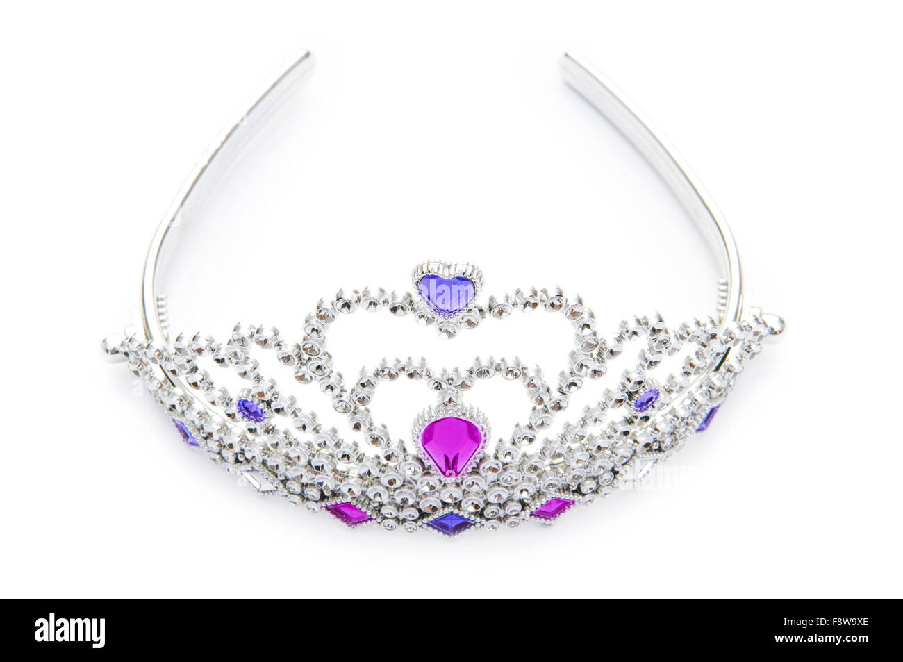 Silver diadem isolated on the white background Stock Photo - Alamy