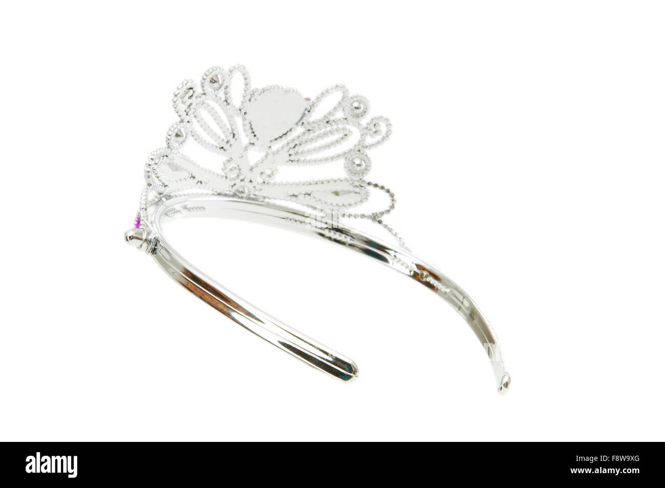 Silver diadem isolated on the white background Stock Photo - Alamy