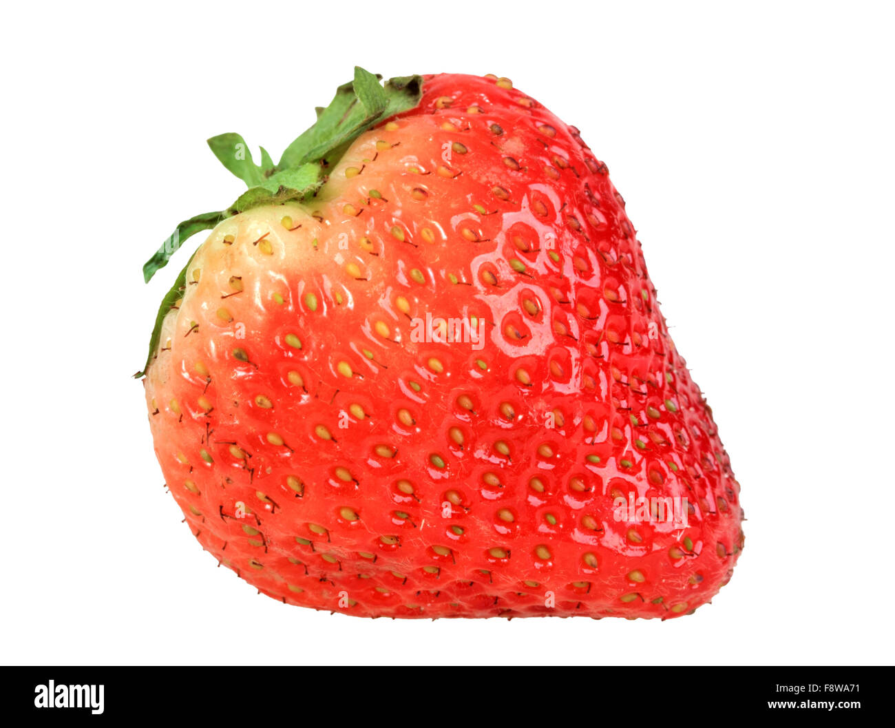 Single red strawberry Stock Photo - Alamy