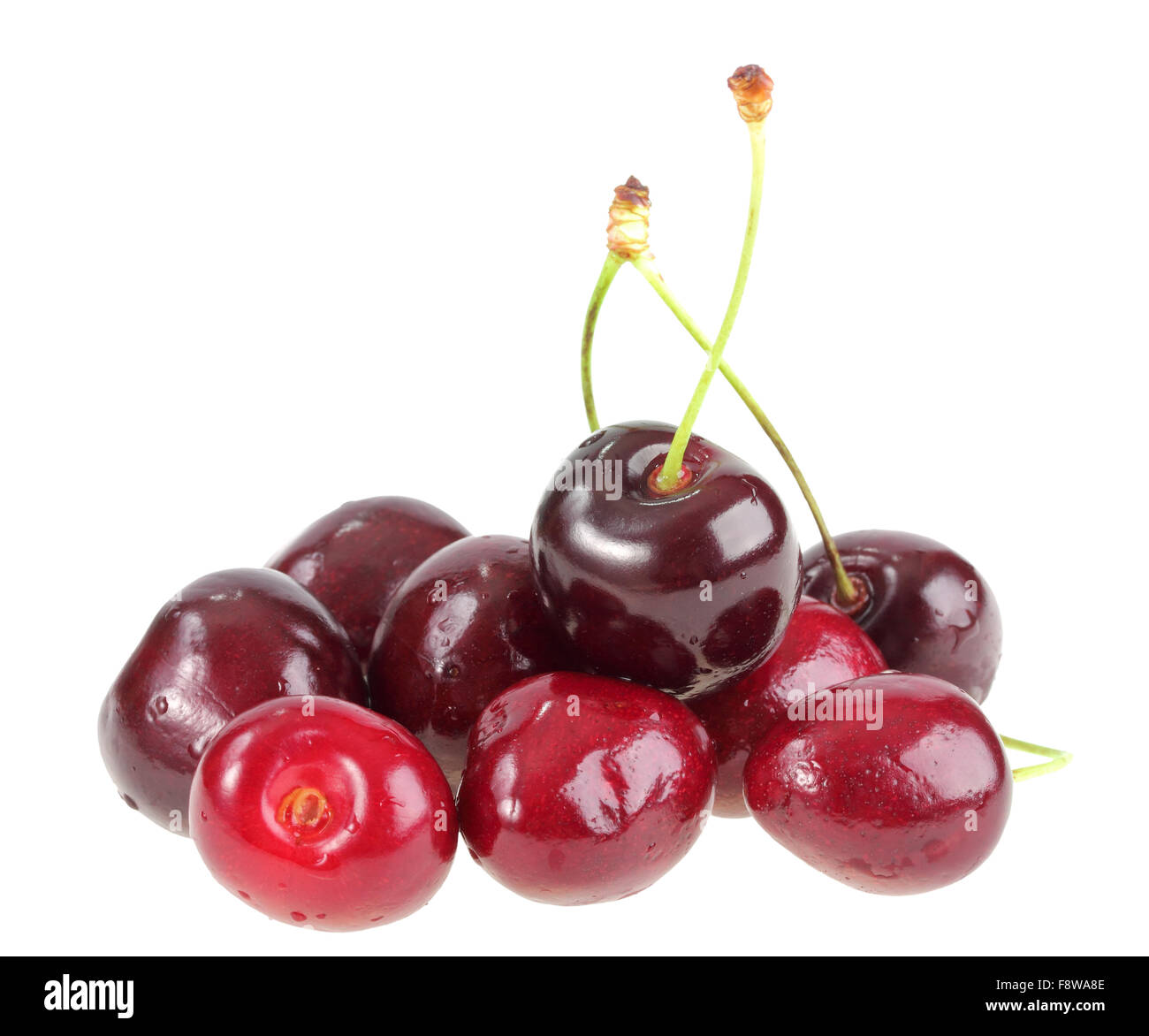 Closeup bright red cherry hi-res stock photography and images - Alamy
