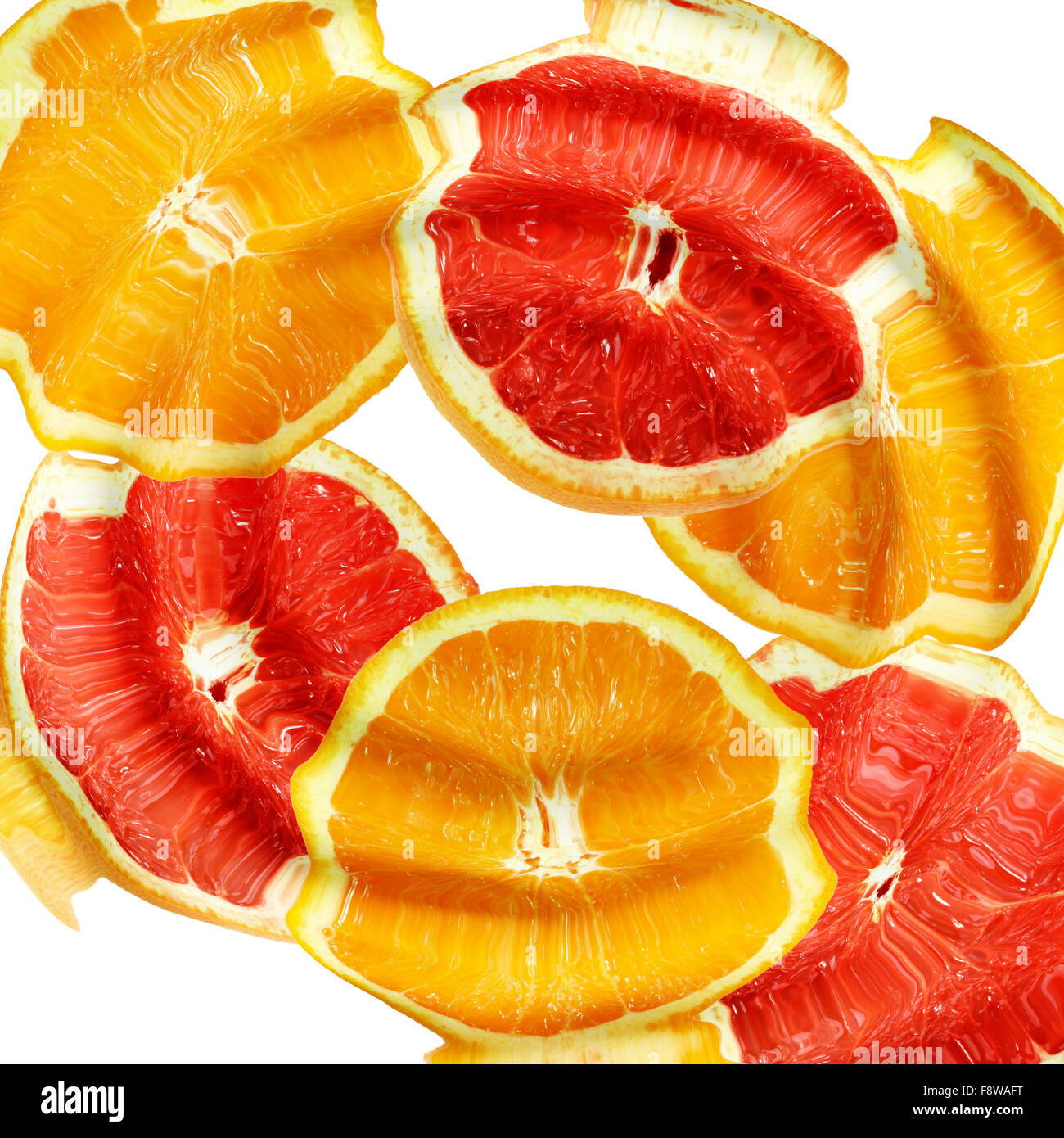 Cross a citrus fruits under water Stock Photo - Alamy
