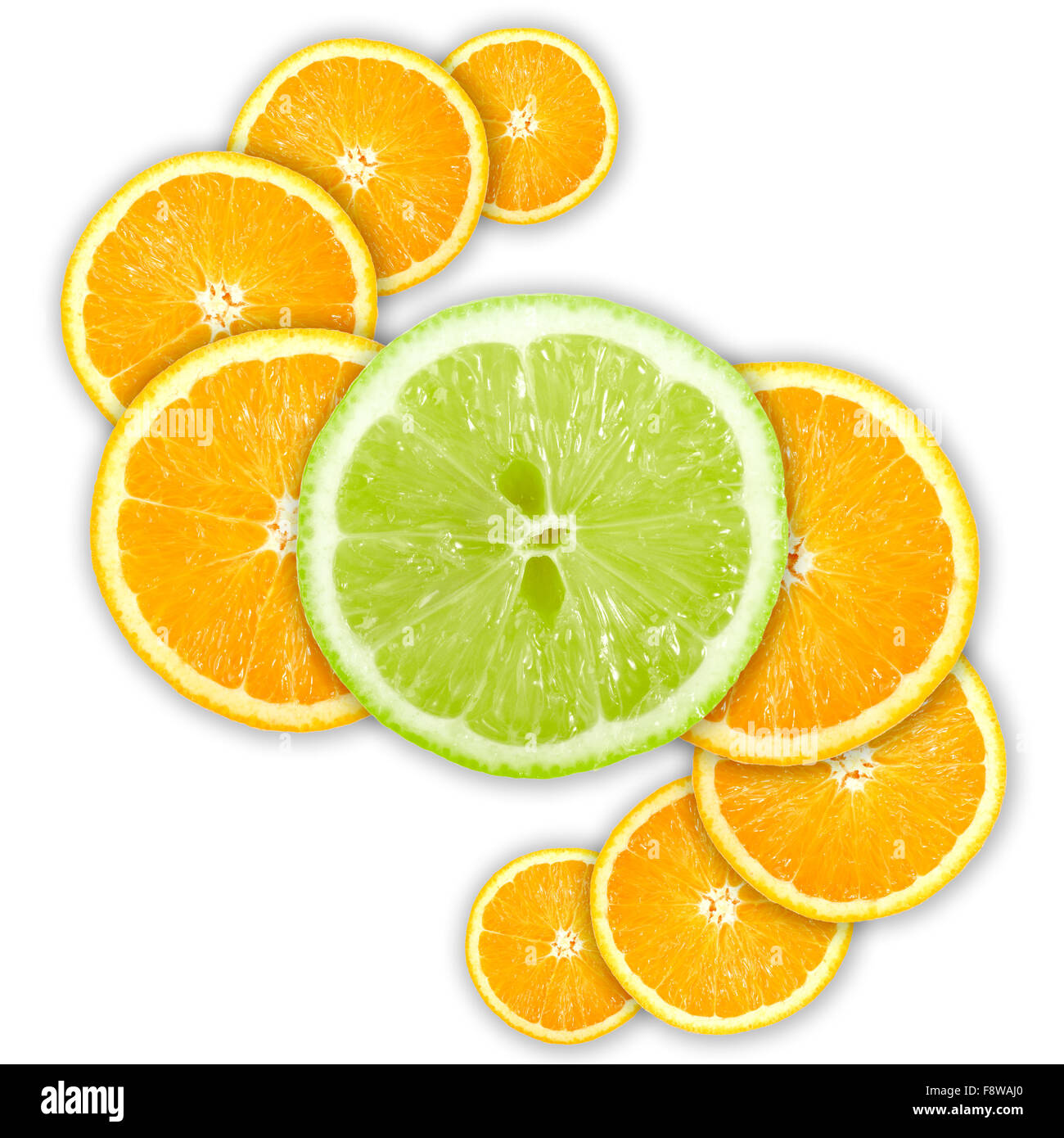 Abstract group of cross citrus fruits Stock Photo - Alamy