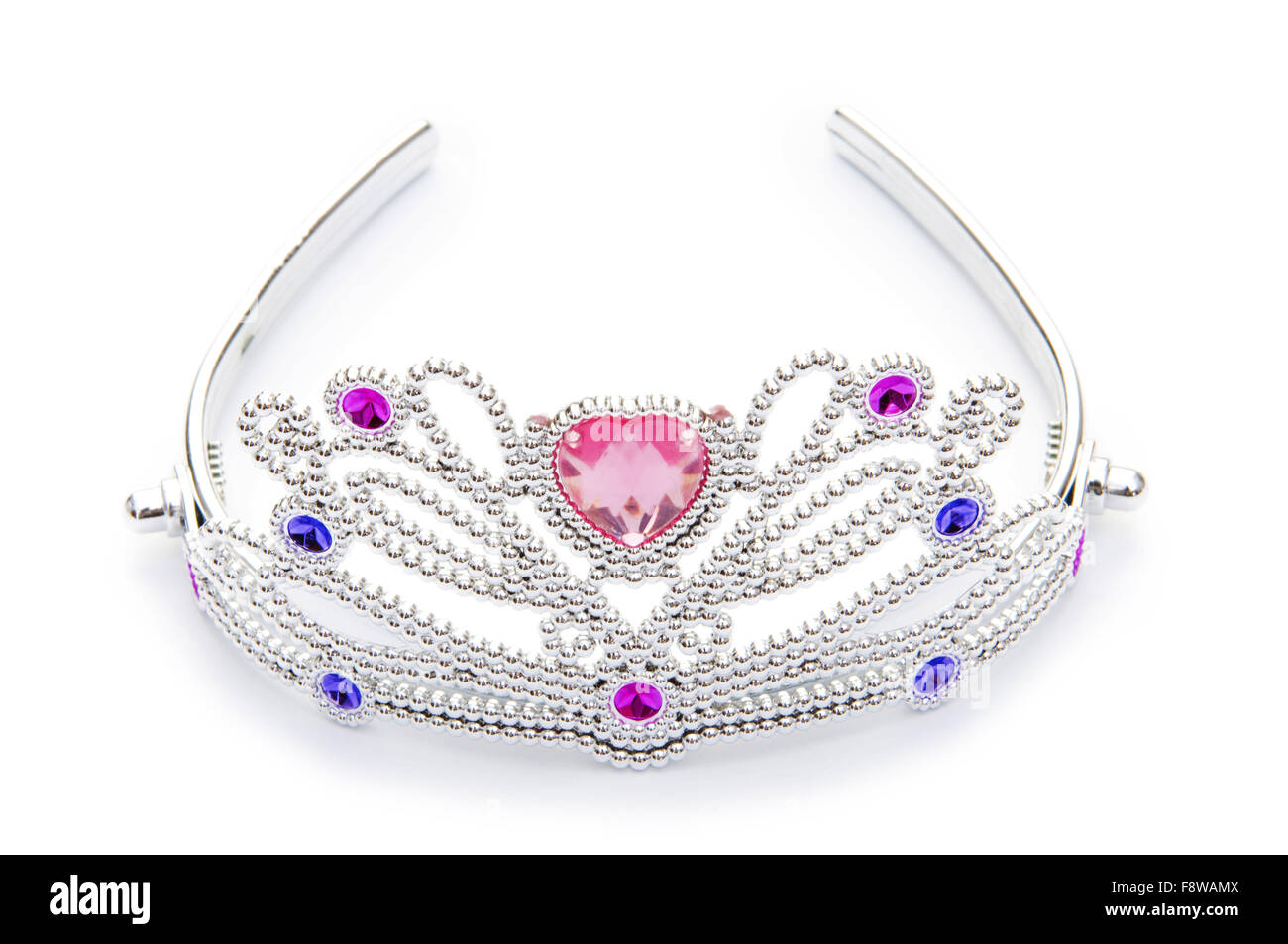 Silver diadem isolated on the white background Stock Photo - Alamy