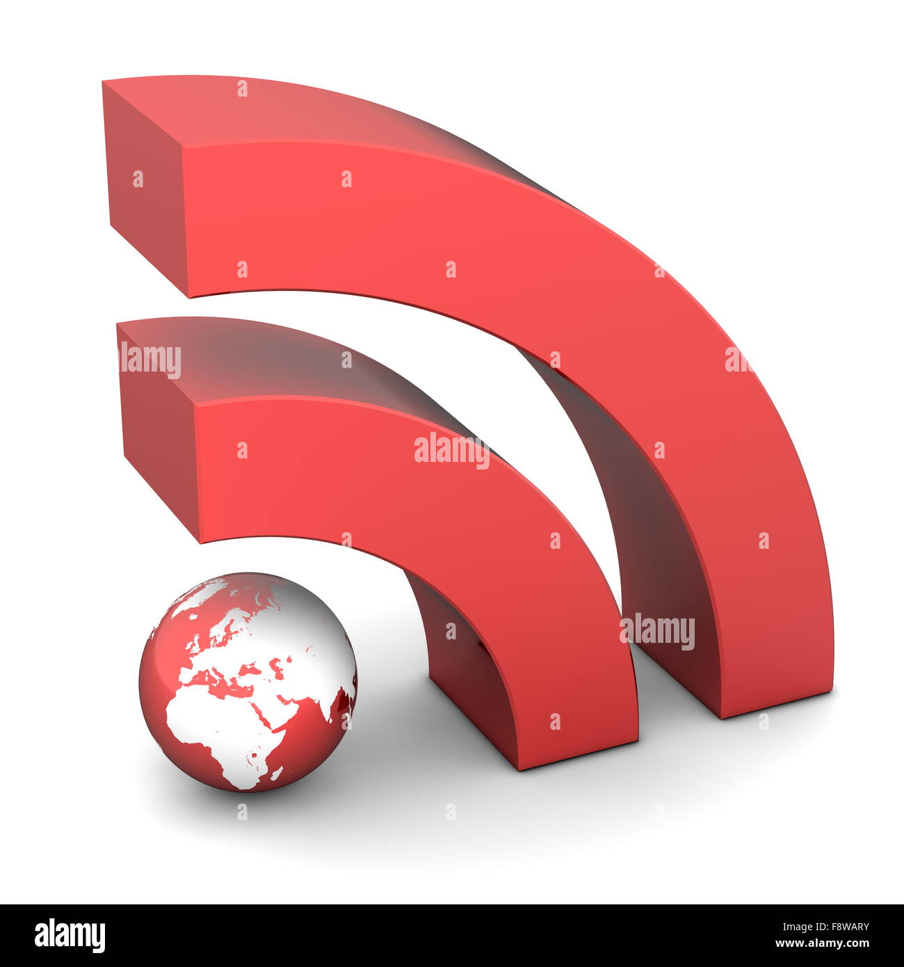 RSS Sign in Metallic Red Stock Photo - Alamy
