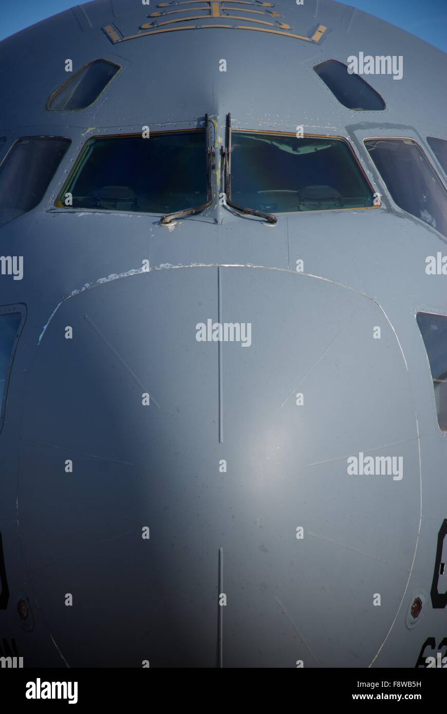 Nose of a Large Air Force Jet Stock Photo - Alamy