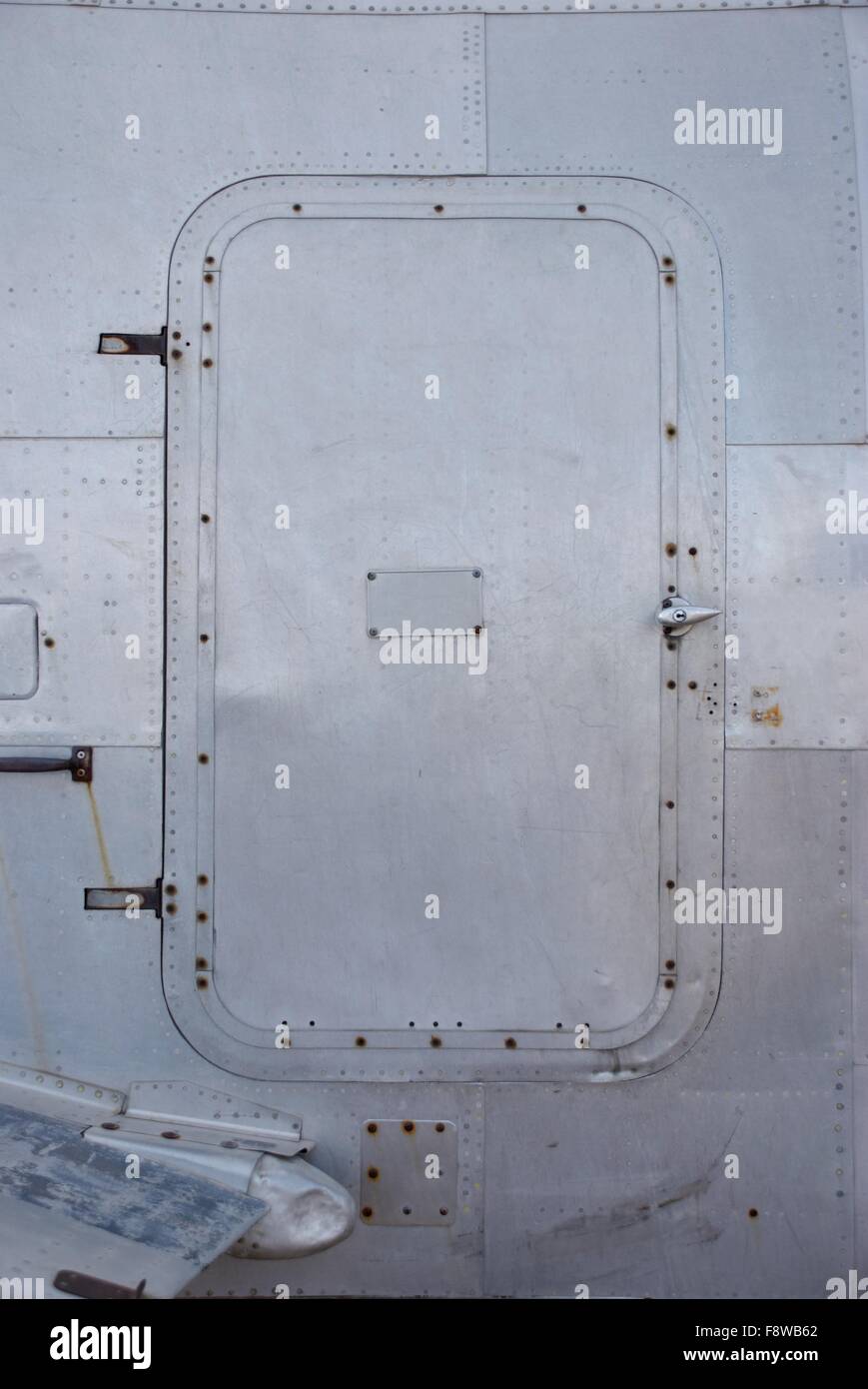 Metal Door on World War II Airplane Stock Photo - Alamy