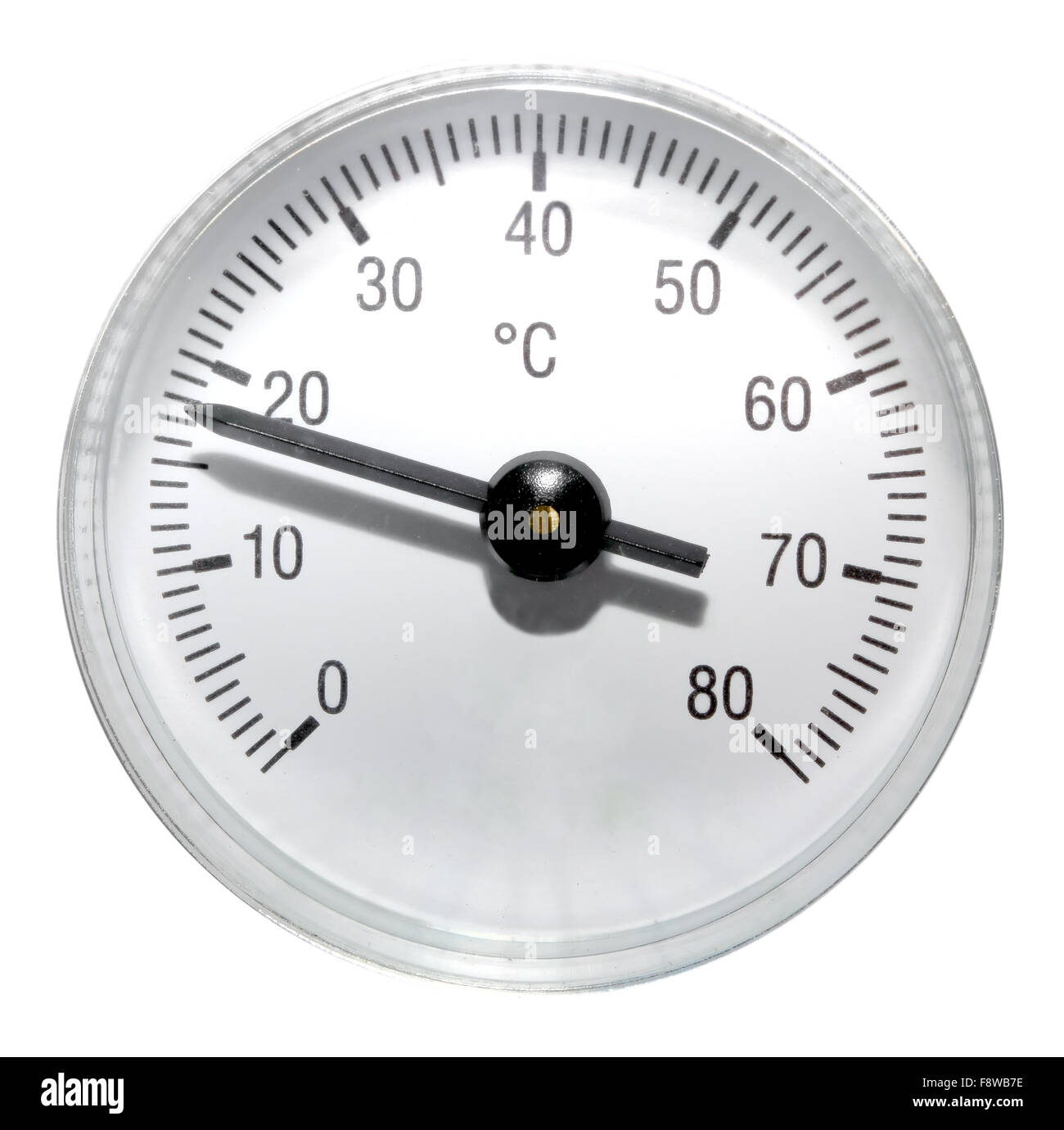Single a round thermometer Stock Photo - Alamy