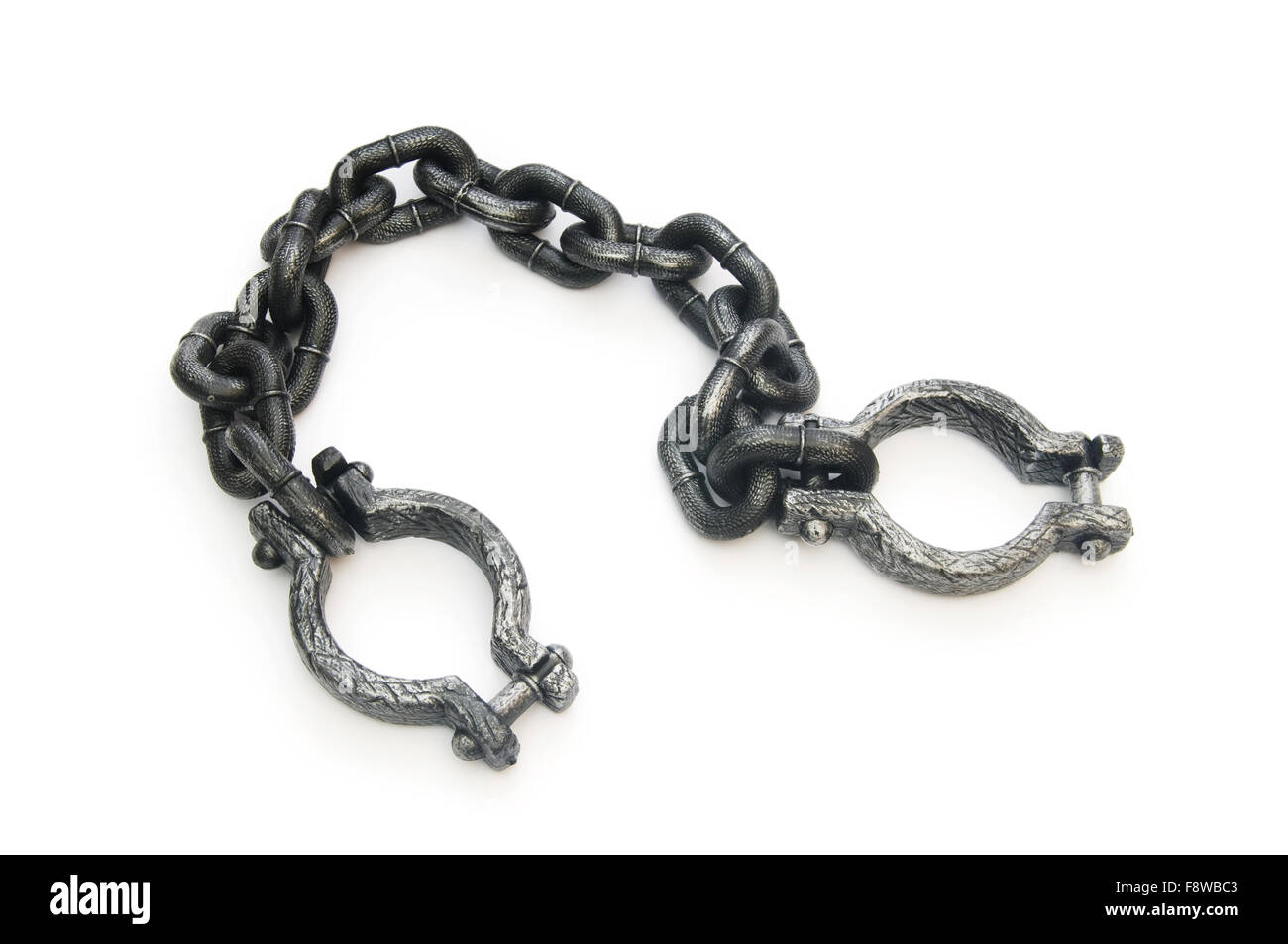 Metal shackles isolated on the white background Stock Photo - Alamy