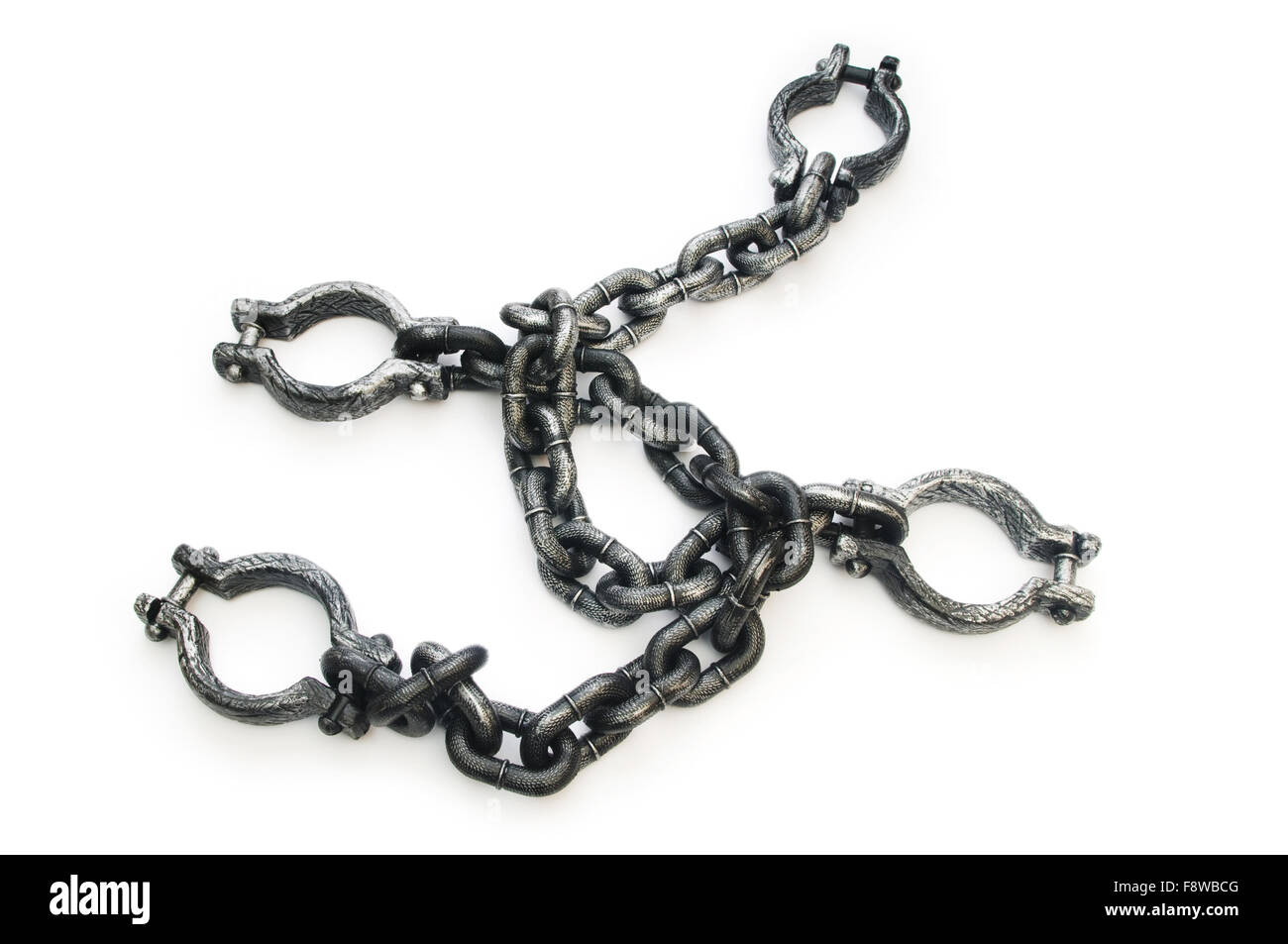 Metal shackles isolated on the white background Stock Photo - Alamy