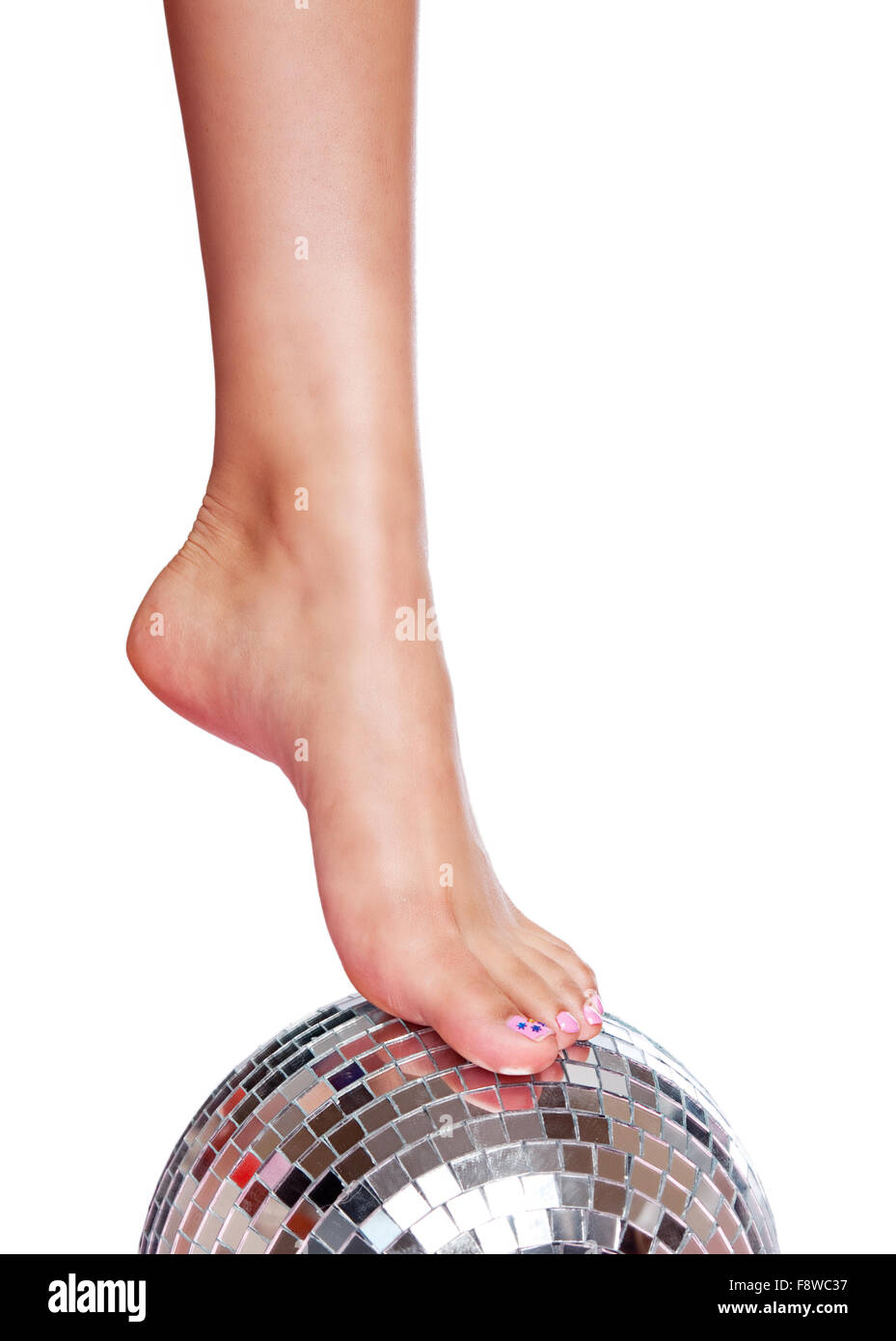 Toes on a disco ball Stock Photo - Alamy