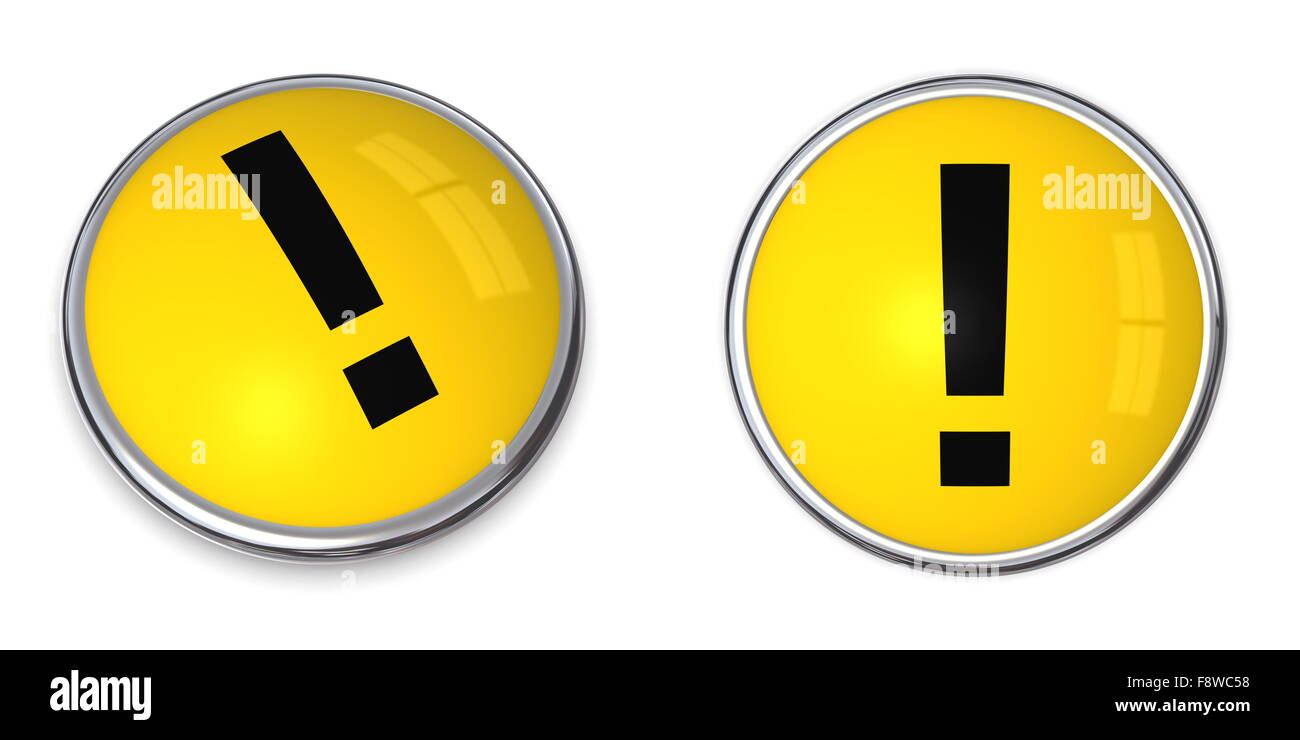 Button Attention Symbol Stock Photo - Alamy