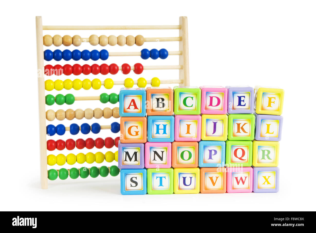 Block alphabet abacus Cut Out Stock Images & Pictures - Alamy