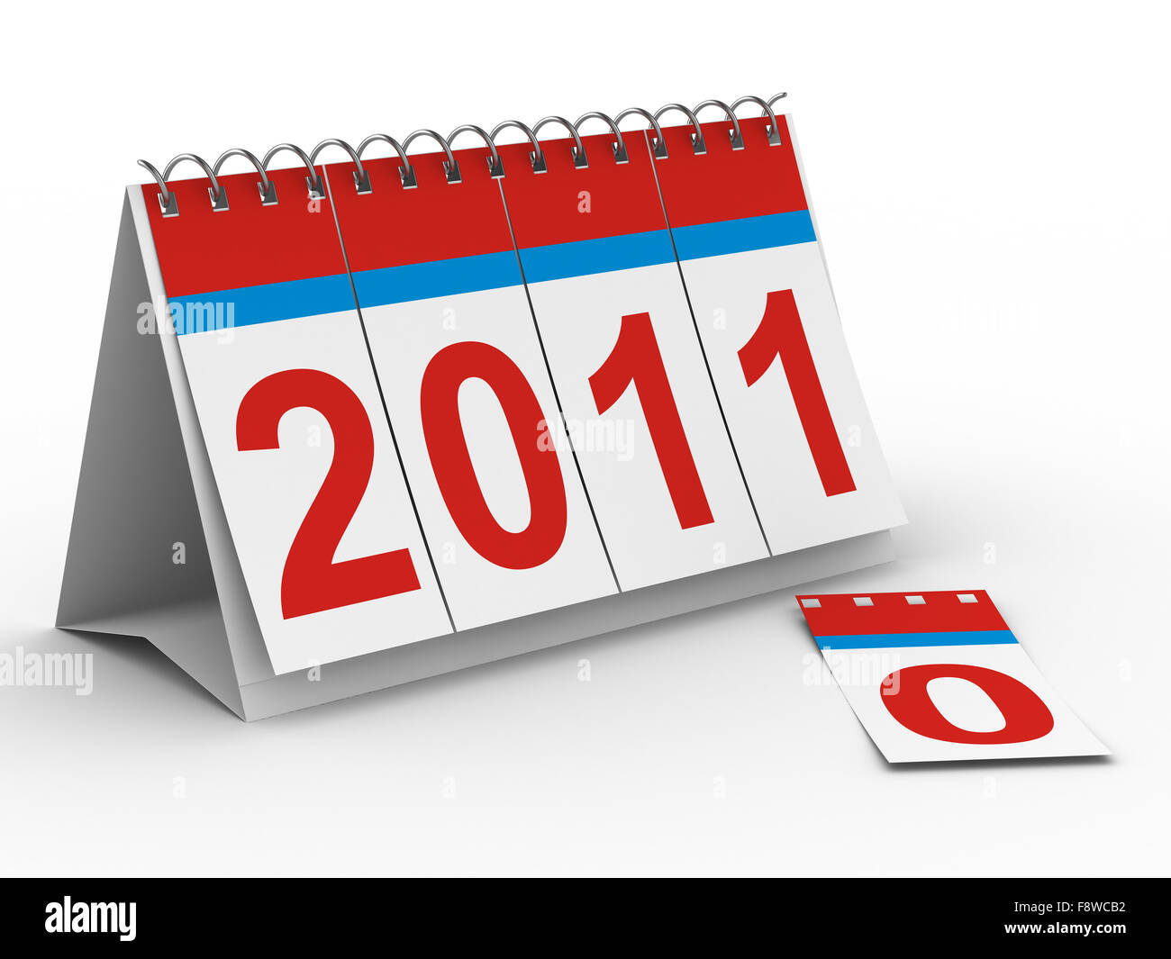 2011 year calendar on white backgroung. Isolated 3D image Stock Photo ...