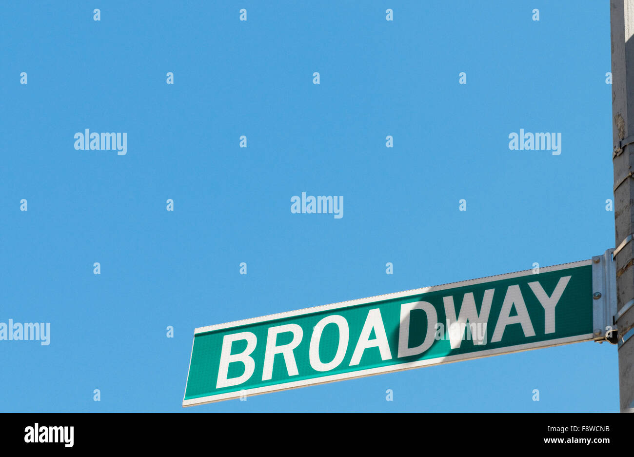 Famous broadway street signs in downtown New York Stock Photo - Alamy