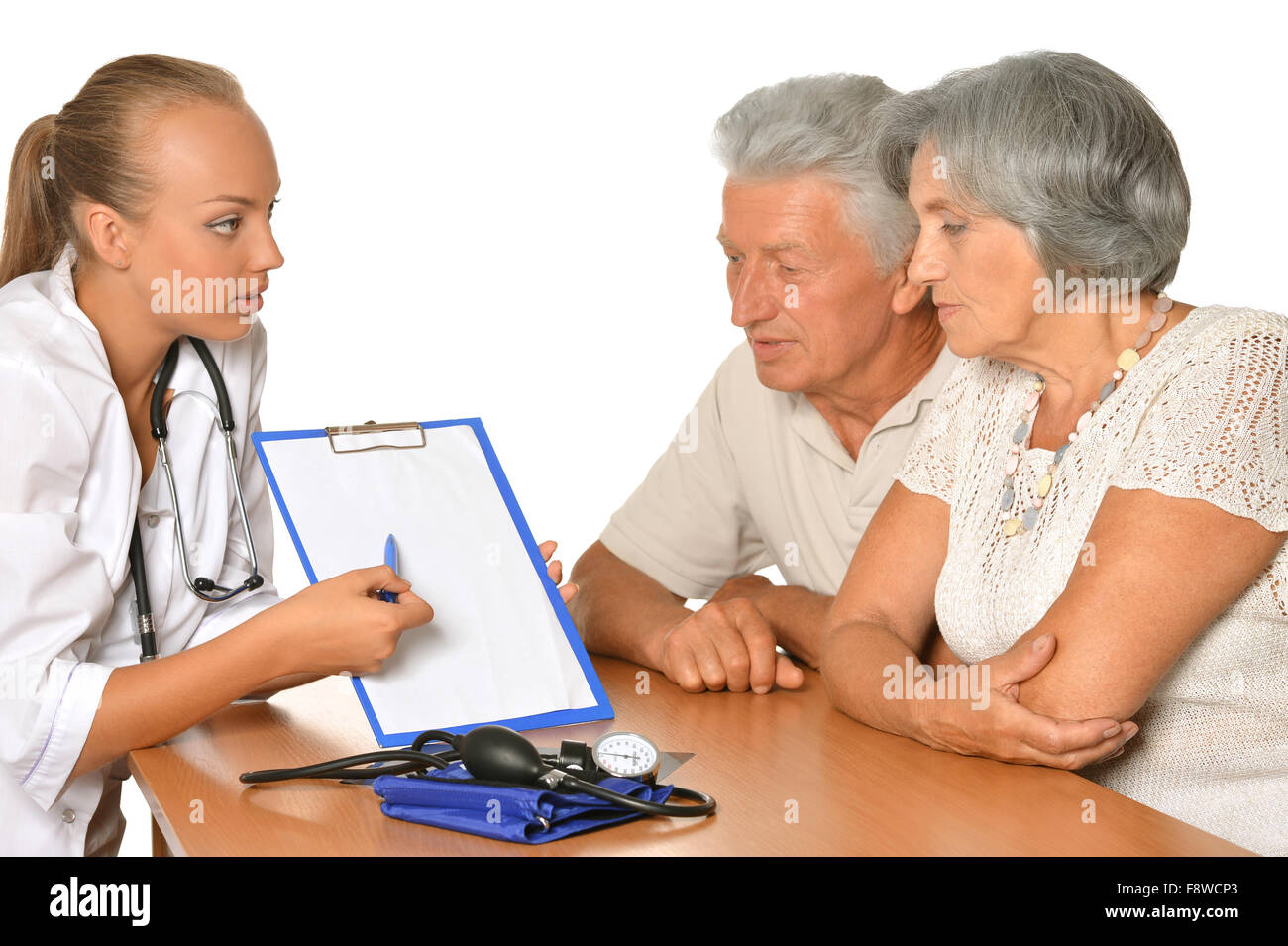nurse with elderly patients Stock Photo - Alamy