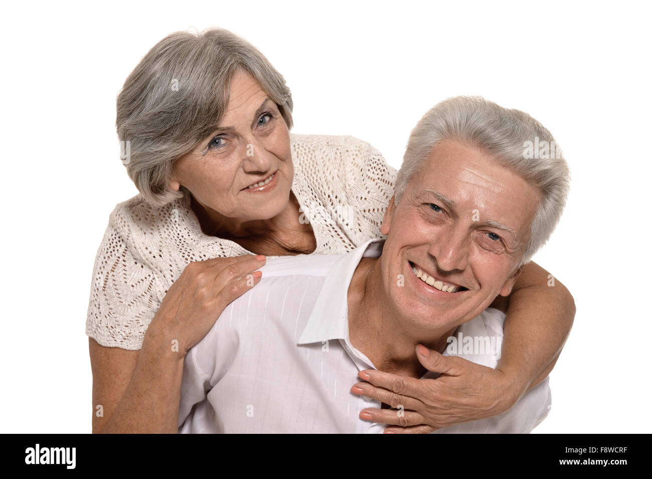 Happy smiling old couple Stock Photo - Alamy