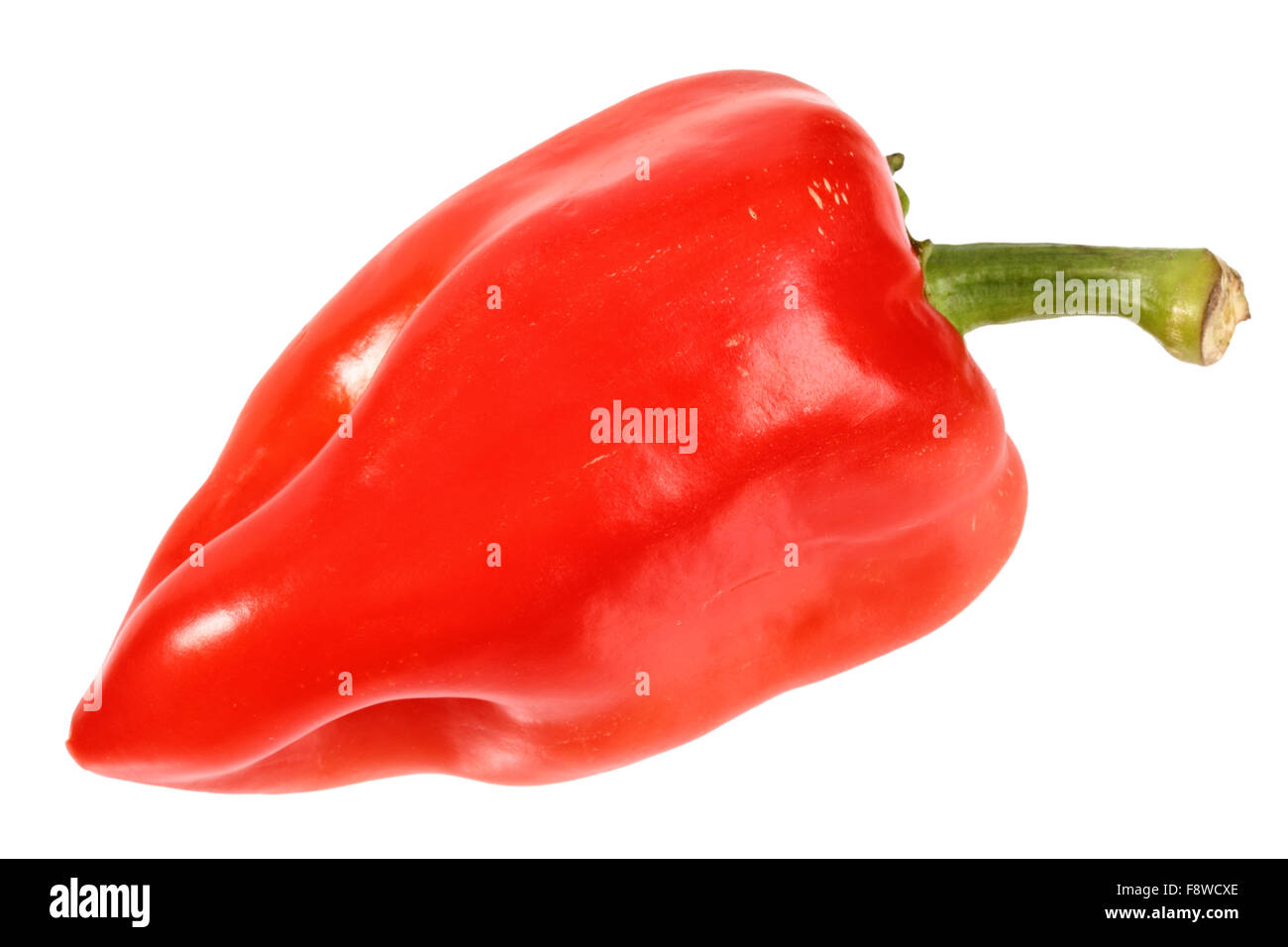 Single red fresh pepper Stock Photo - Alamy