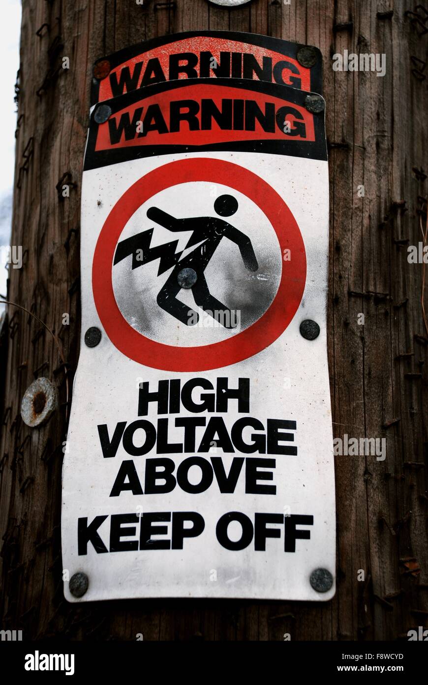 High Voltage Warning Sign Stock Photo - Alamy