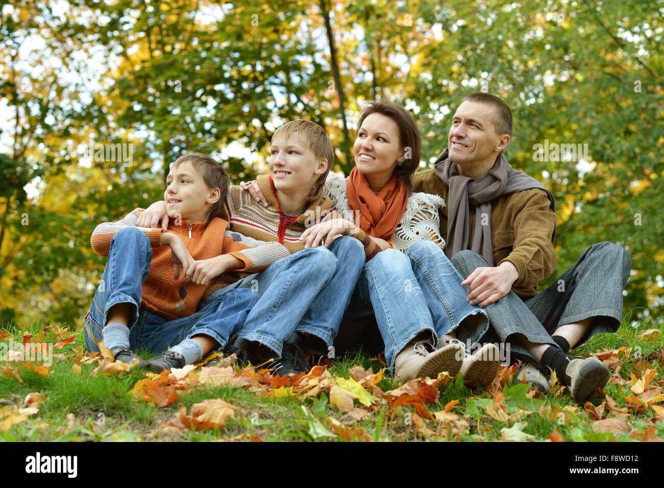 beautiful happy family Stock Photo - Alamy