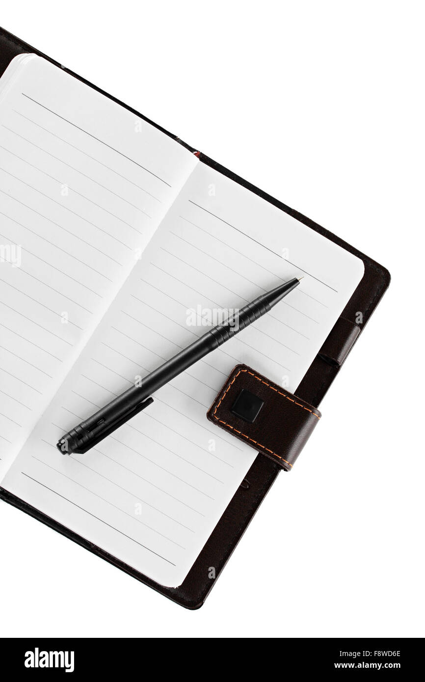 note book and pen Stock Photo - Alamy