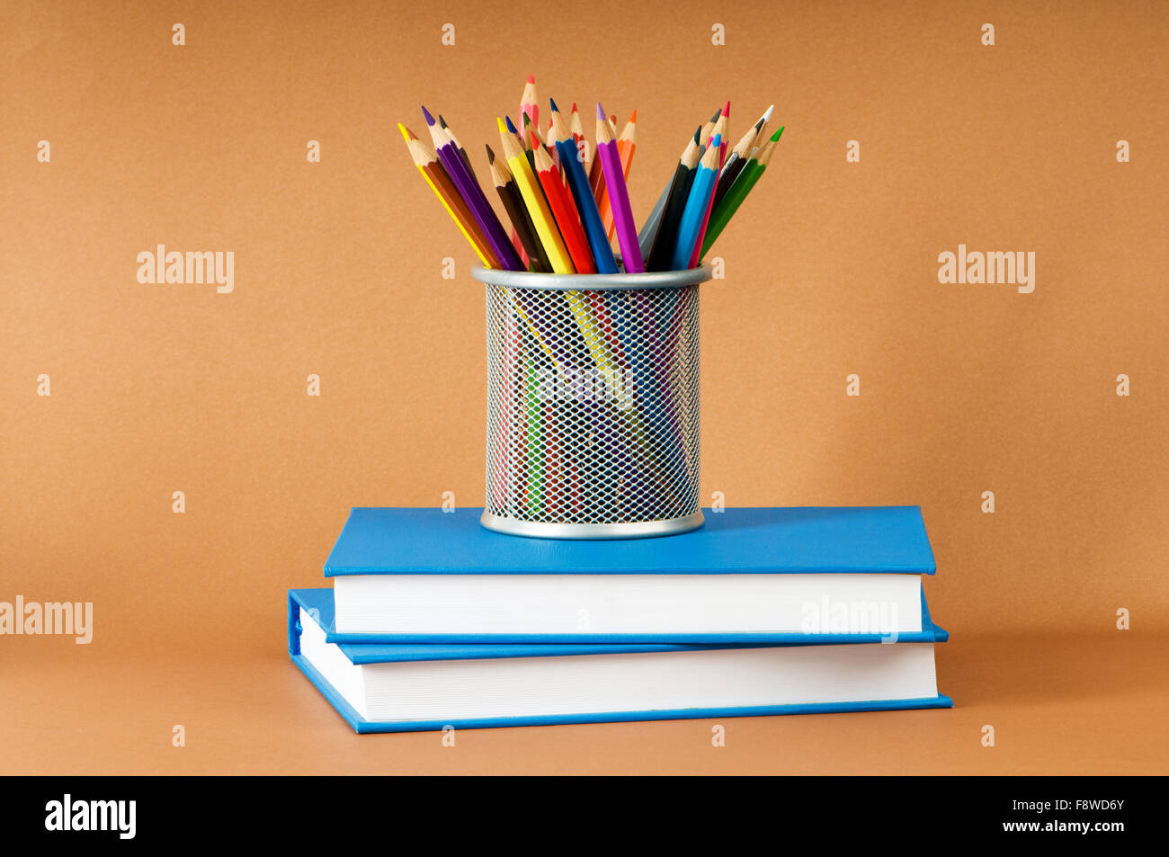 Back to school concept with books and pencils Stock Photo - Alamy