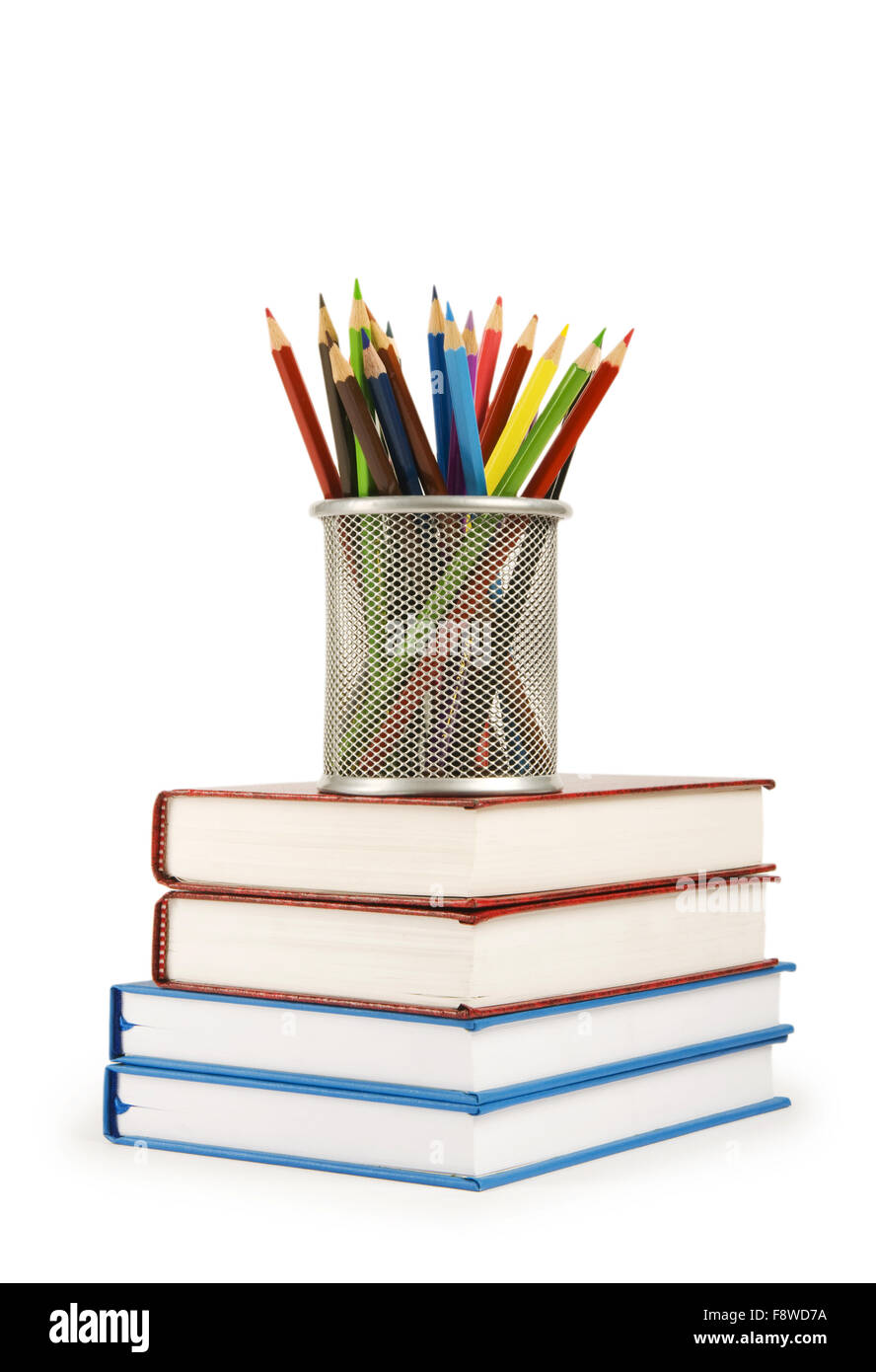 Back to school concept with books and pencils Stock Photo - Alamy