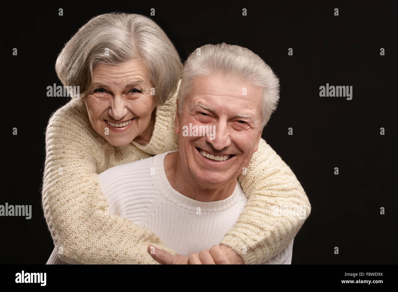 Happy smiling old couple Stock Photo - Alamy