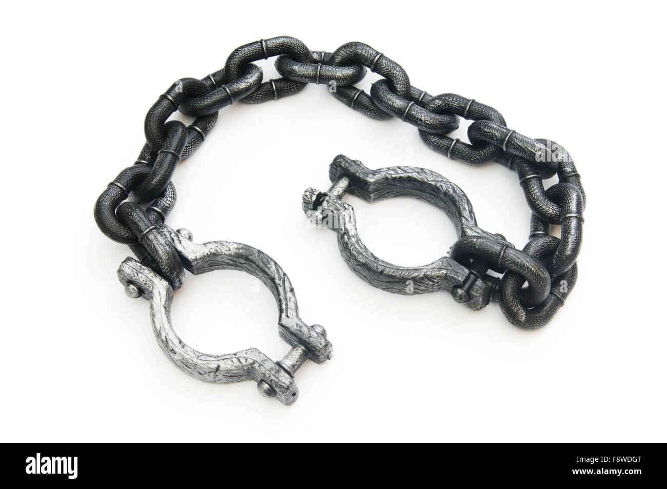 Metal shackles isolated on the white background Stock Photo - Alamy