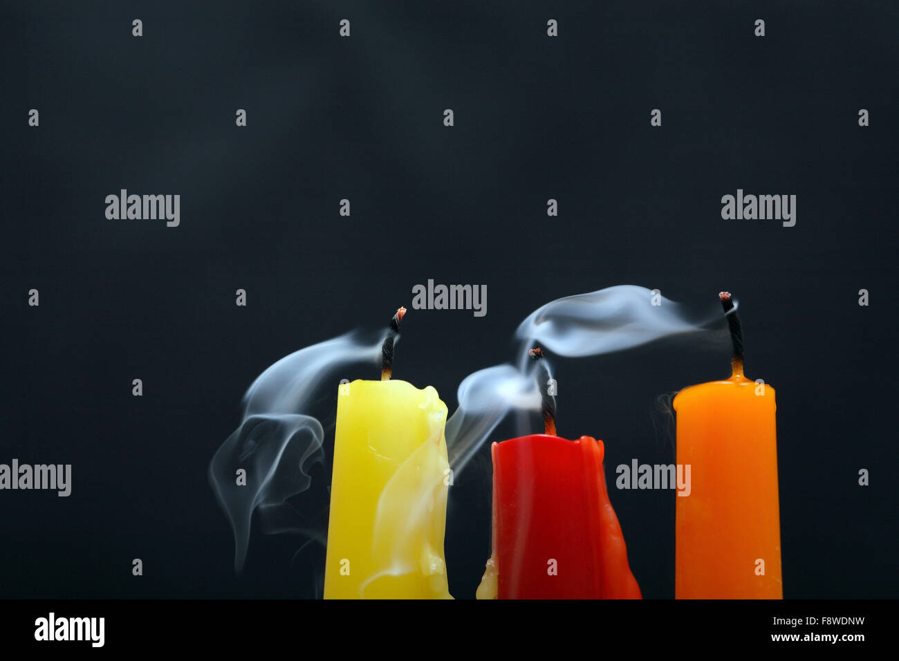 Extinguished Candles Stock Photo - Alamy
