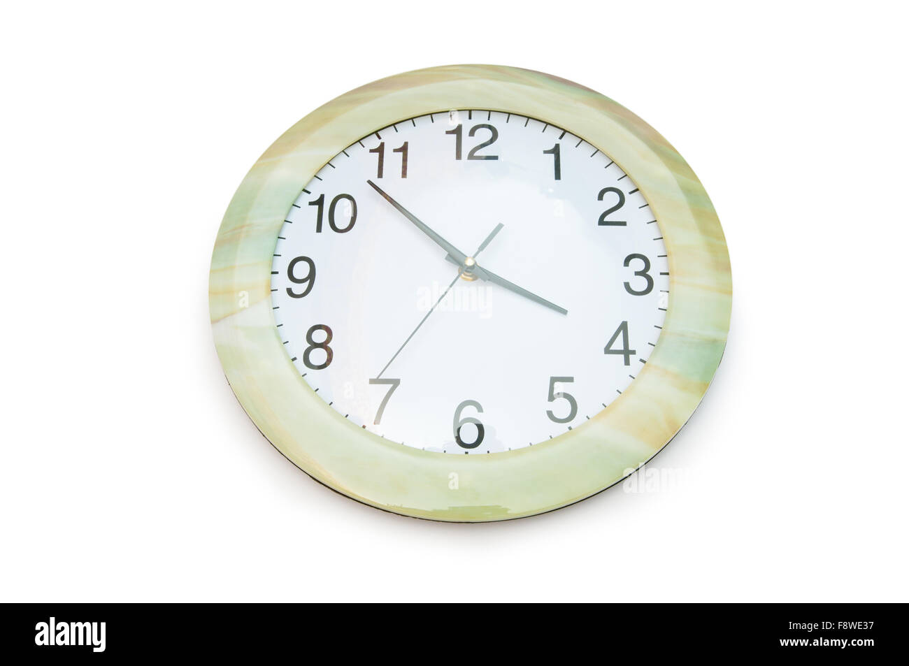 Round clocks isolated on the white background Stock Photo - Alamy