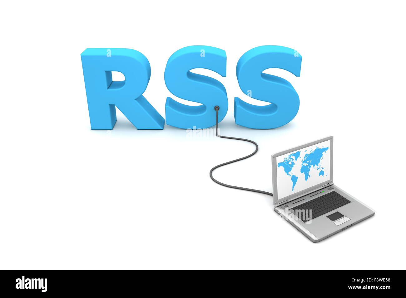 Wired to RSS Stock Photo - Alamy
