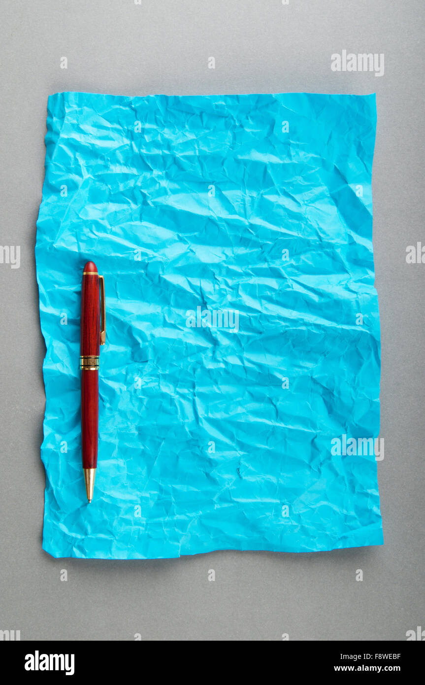 Pen on the sheet of paper Stock Photo - Alamy