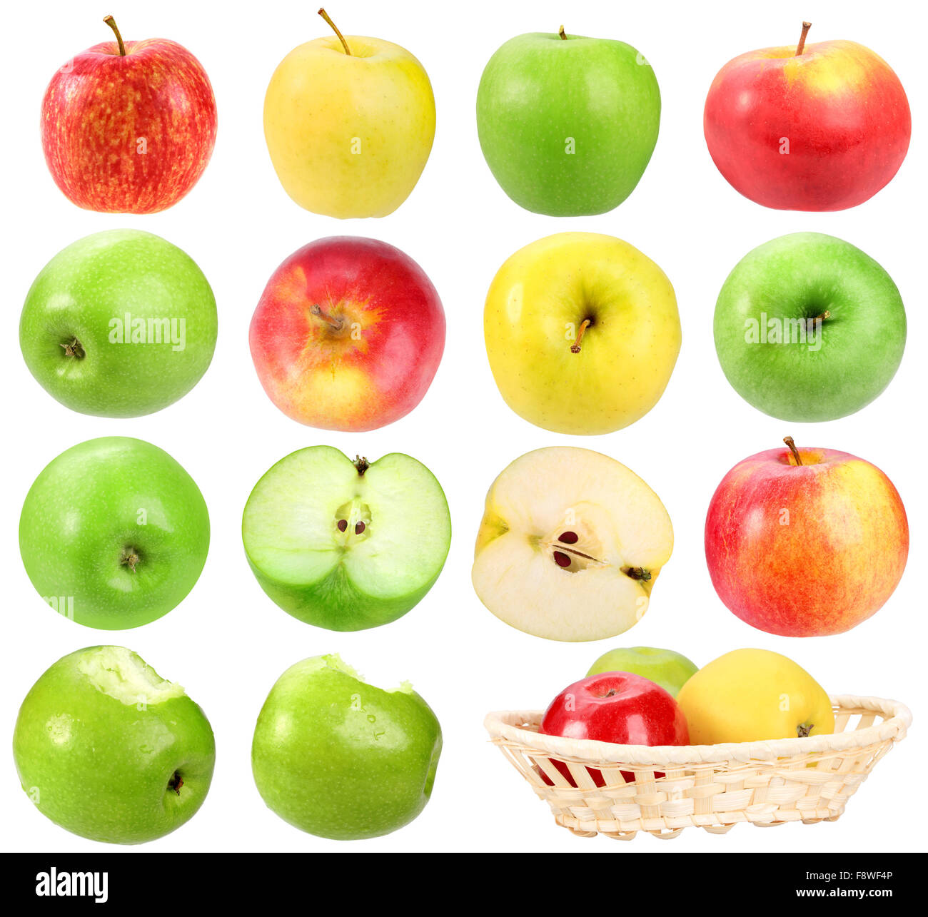 Set fruit orange apple Cut Out Stock Images & Pictures - Alamy