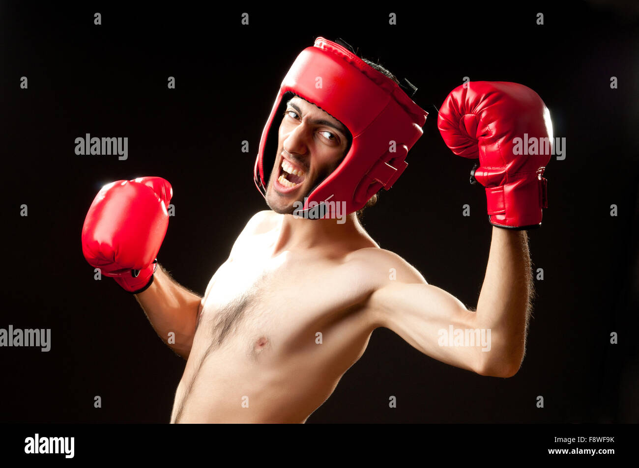 Funny boxer isolated on white Stock Photo - Alamy