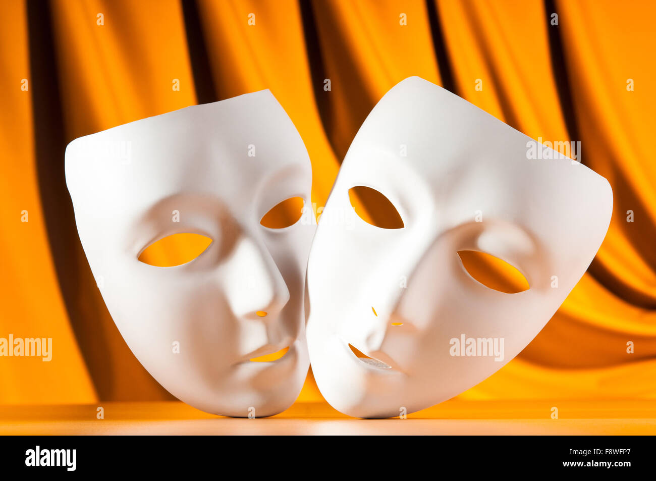 Masks with theatre concept Stock Photo - Alamy