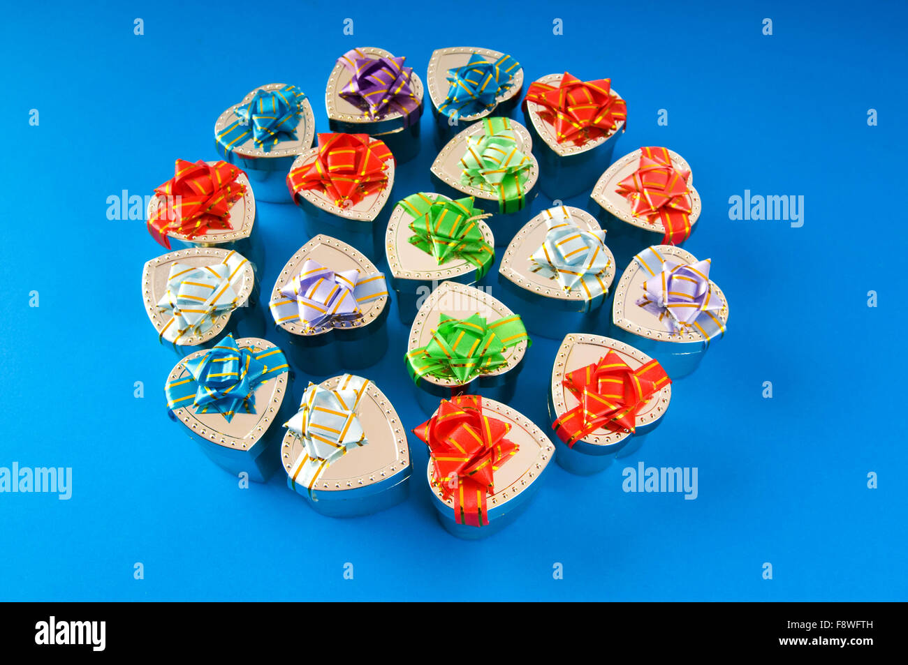 Many colourful gift boxes Stock Photo - Alamy
